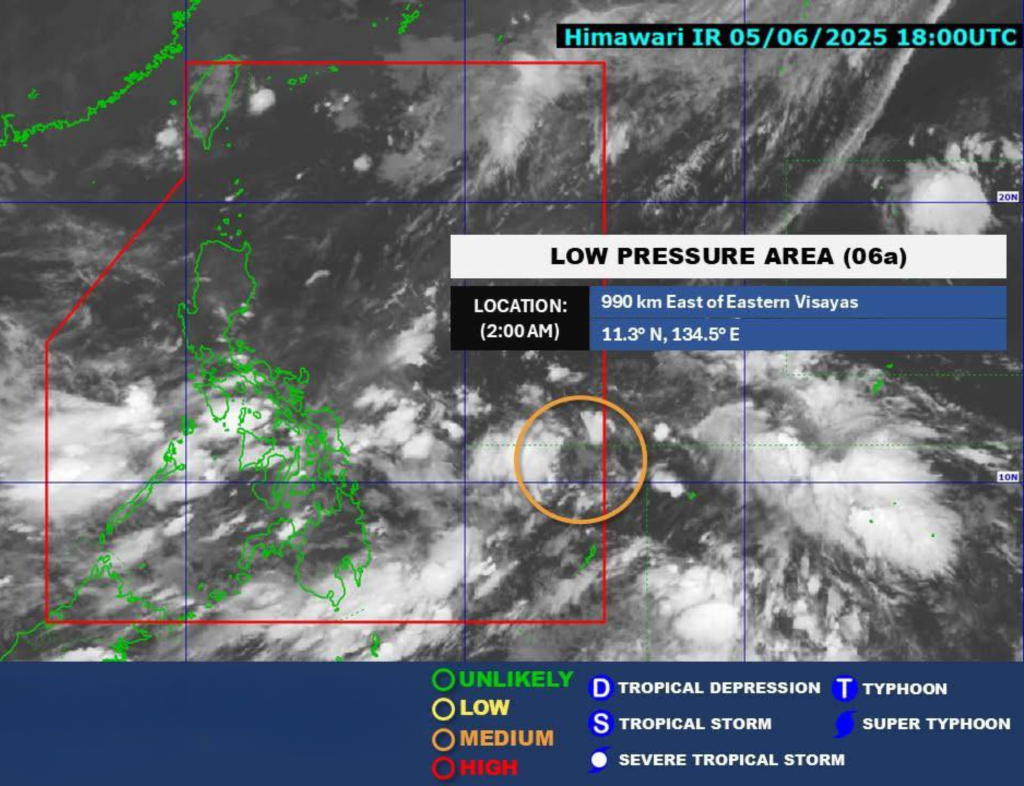 LPA sa loob ng PAR, may katamtamang tsansa na maging bagyo ...